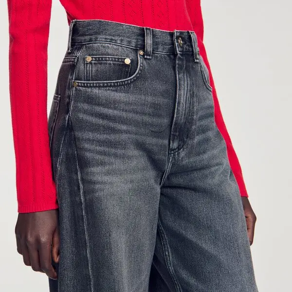 Sandro Faded Barrel Jeans