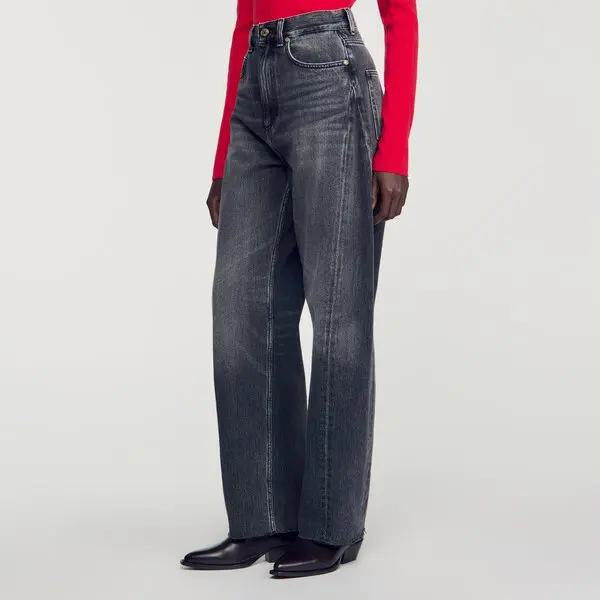 Sandro Faded Barrel Jeans
