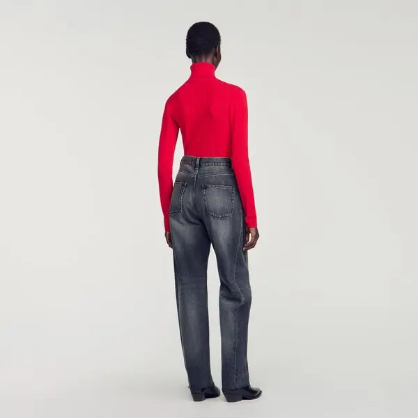 Sandro Faded Barrel Jeans