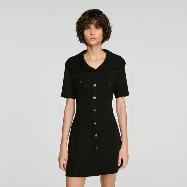 Sandro Sailor Collar Short Dress