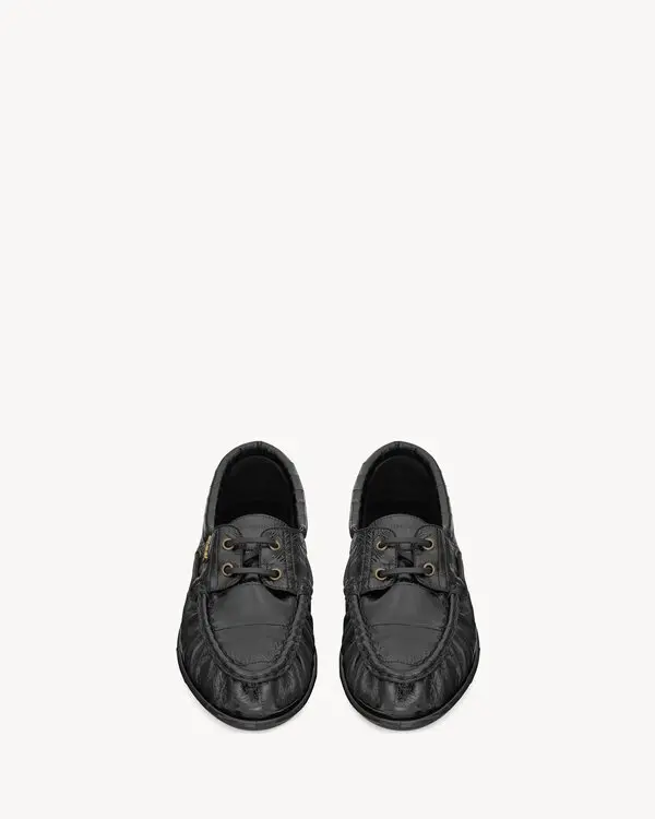 Saint Laurent Le Loafer Boat Shoes In Hagfish