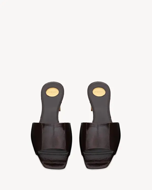 Saint Laurent Sip Mule Sandals In Hagfish