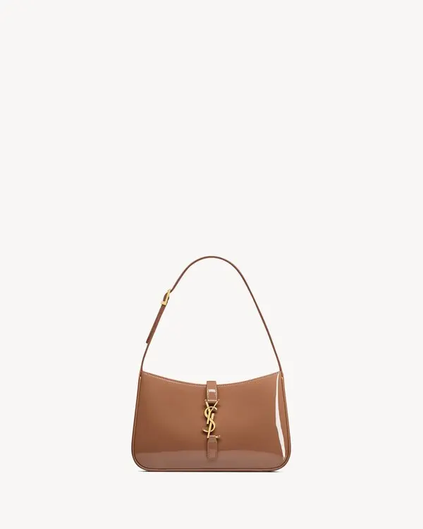 Saint Laurent Le 5 À 7 In Patent Leather - Faded Brick