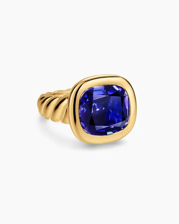 David Yurman Dy Mercer® Color Stone Ring In 18k Yellow Gold With - Iolite