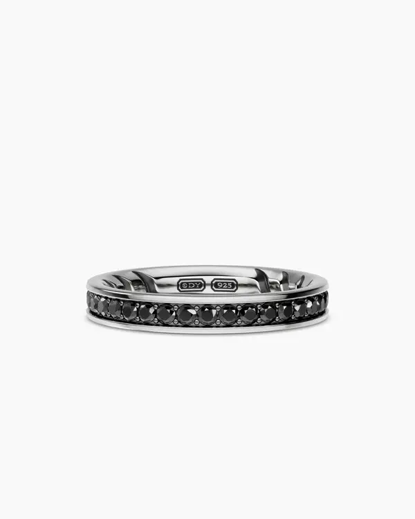 David Yurman Streamline® Band Ring In Sterling Silver - Black Diamond