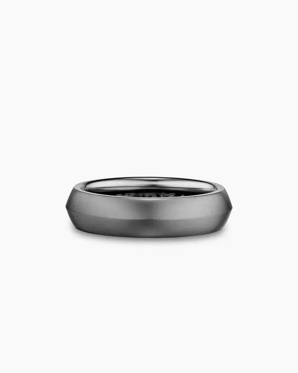 David Yurman Knife Edge Band Ring - Anthracite Titanium