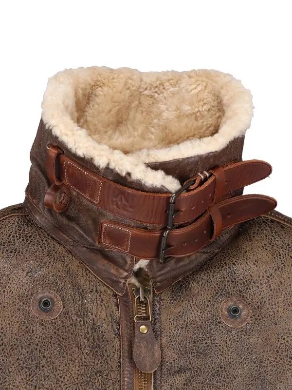 Polo Ralph Lauren Leather And Shearling Bomber Jacket