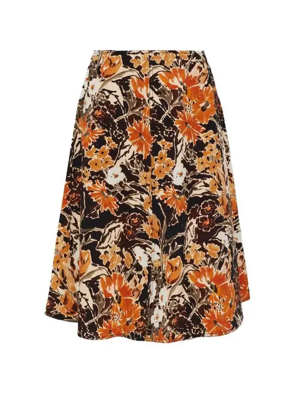 Marni Floral Print Midi Skirt - Multi