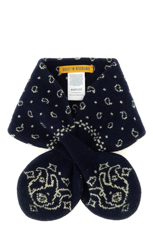 Guest In Residence Bandana Bowtie' Scarf - Blue