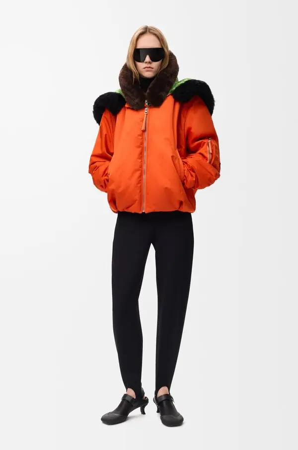 Loewe Bomber Jacket In Technical Shell