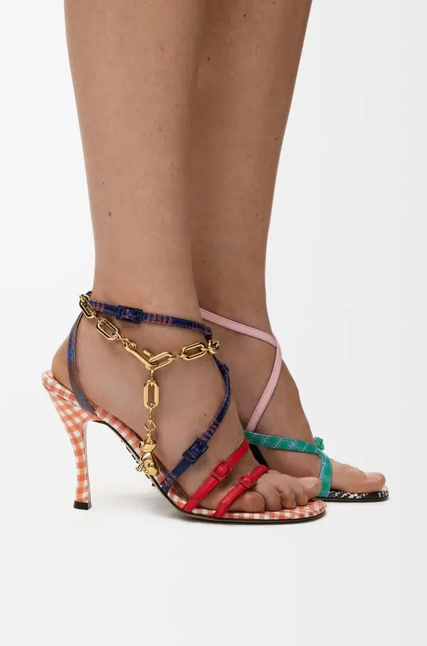 Loewe New Comic Sandal In Printed Nappa Lambskin