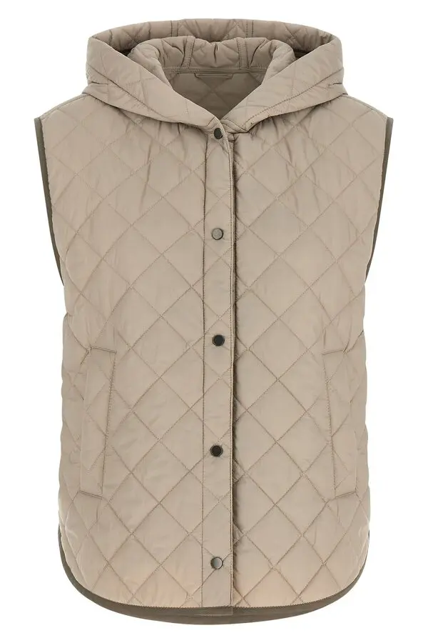 Brunello Cucinelli Diamond-shaped Vest - Beige