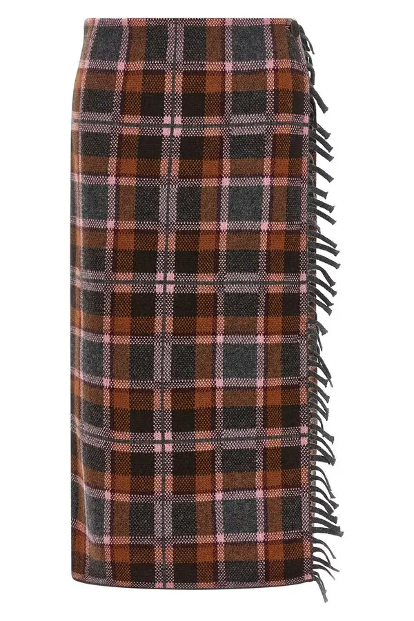 Guest In Residence Tartan Wrap' Skirt