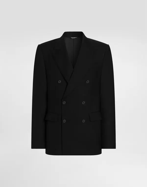 Dolce & Gabbana Sicilia Light Double-breasted Jacket In Virgin Wool