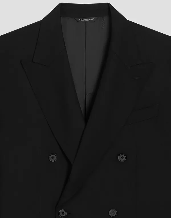 Dolce & Gabbana Sicilia Light Double-breasted Jacket In Virgin Wool