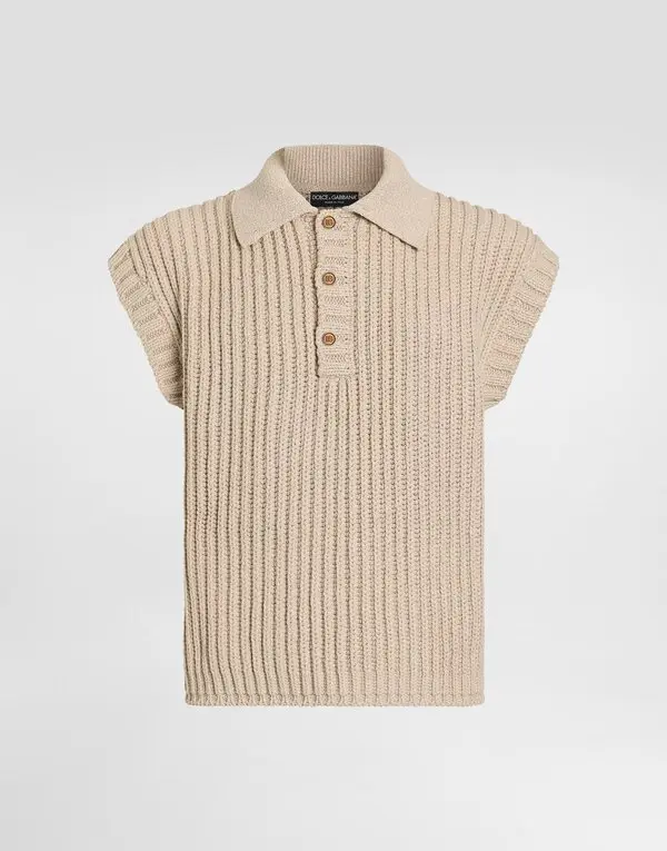 Dolce & Gabbana English Rib Knit Polo Shirt - Multicolor