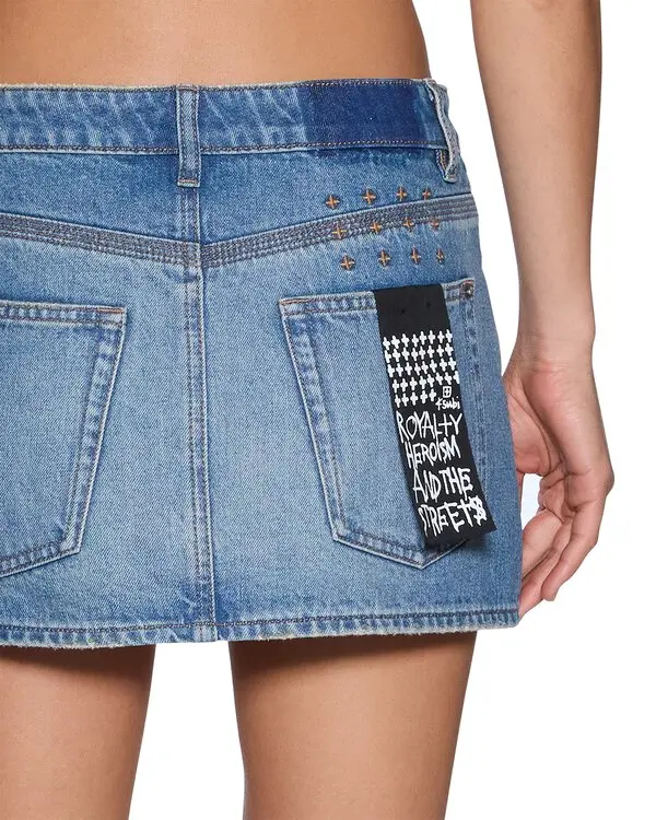 Ksubi Cotton Low Rider Mini Skirt