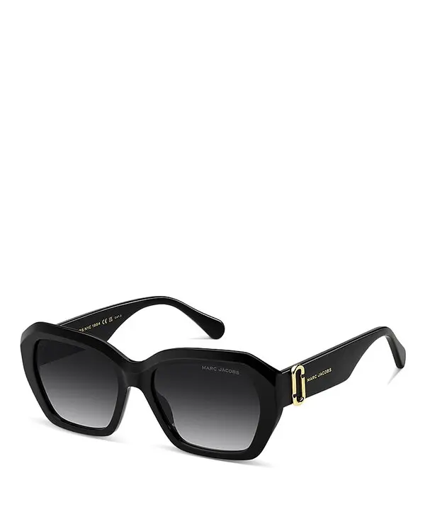 Marc Jacobs Square Geometric Sunglasses, 55mm - Black