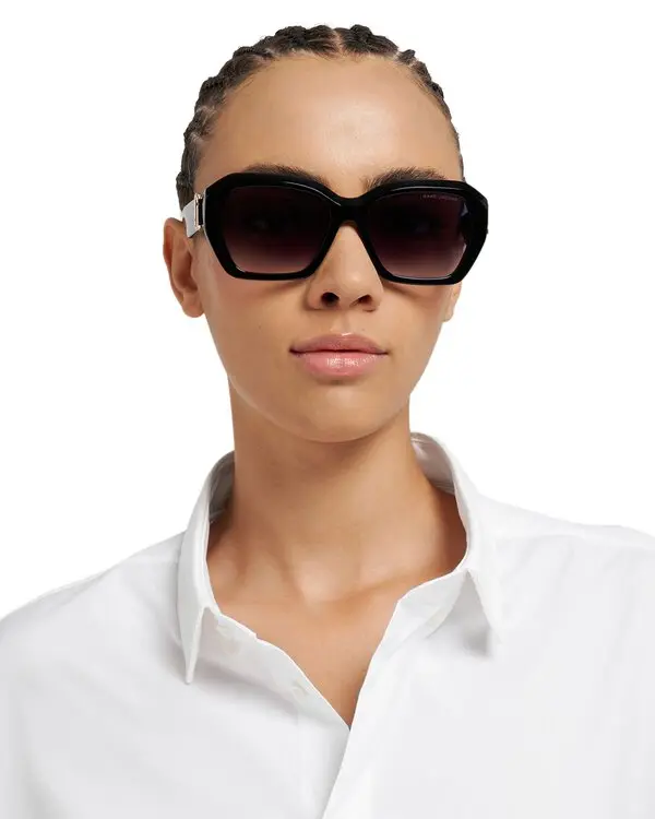 Marc Jacobs Square Geometric Sunglasses, 55mm