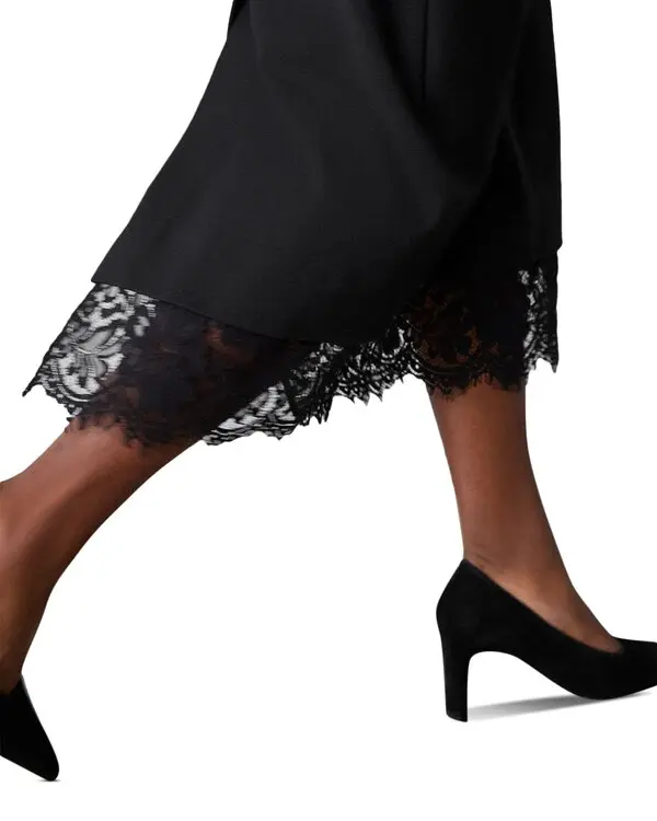 Whistles Ponte Detachable Lace Hem Dress