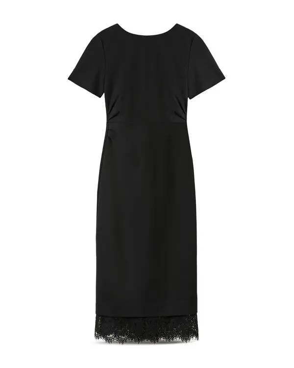 Whistles Ponte Detachable Lace Hem Dress