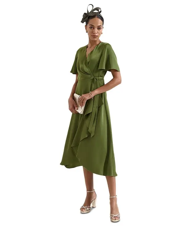 PHASE EIGHT Julissa Satin Wrap Dress
