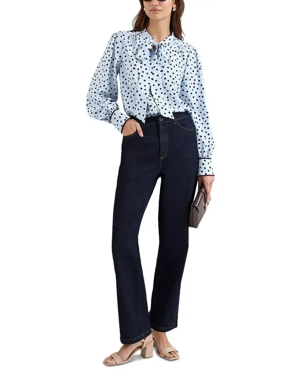 PHASE EIGHT Coco Tie Neck Blouse