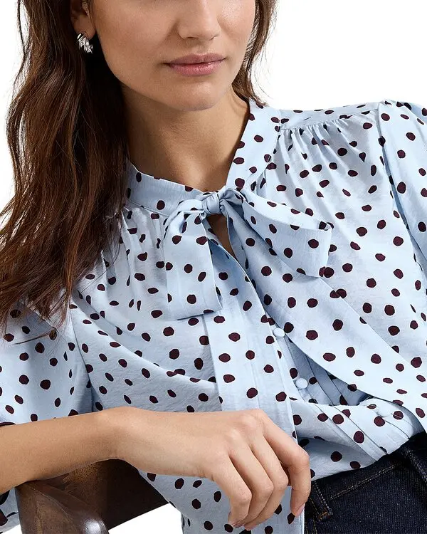 PHASE EIGHT Coco Tie Neck Blouse