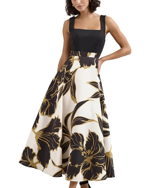 PHASE EIGHT Delie Square Neck Maxi Dress