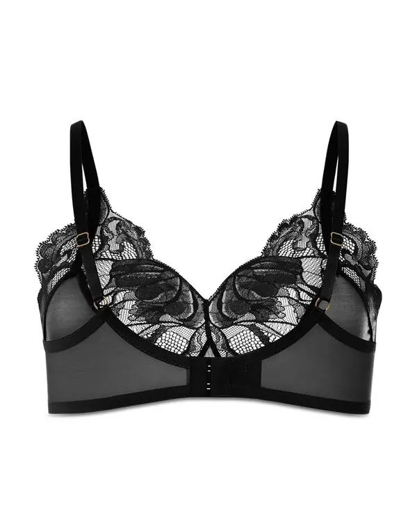 Hanro Lysia Soft Cup Lace Bra - Black