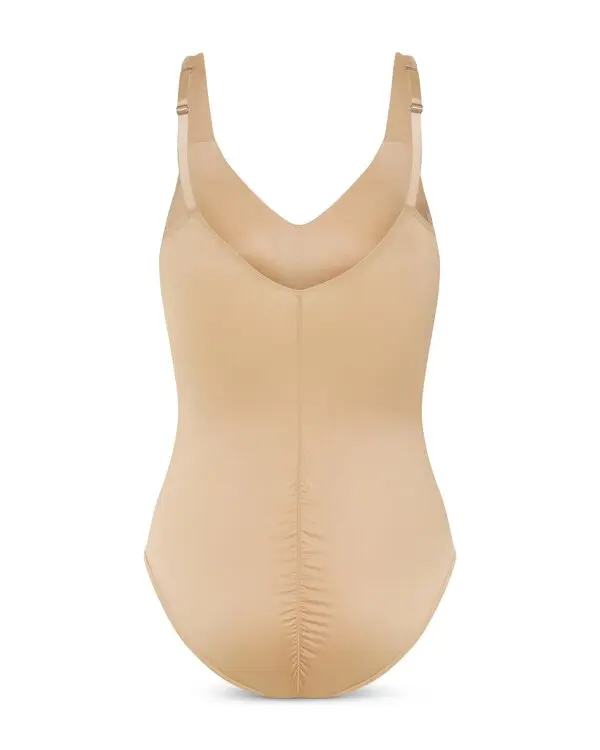 Hanro Soft Embrace V Neck Bodysuit - Beige