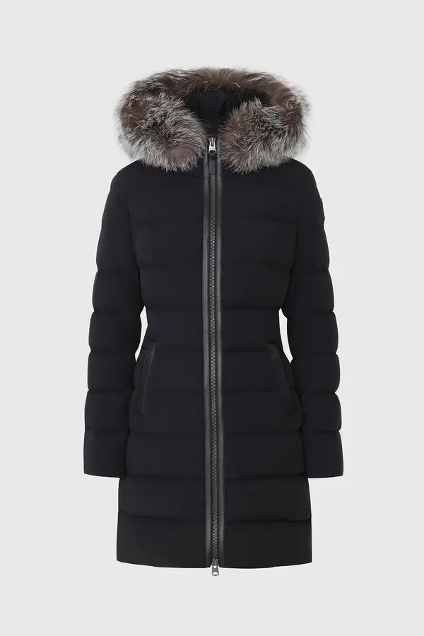 Mackage Calla-xz Down Coat With Removable Silverfox Fur Trim