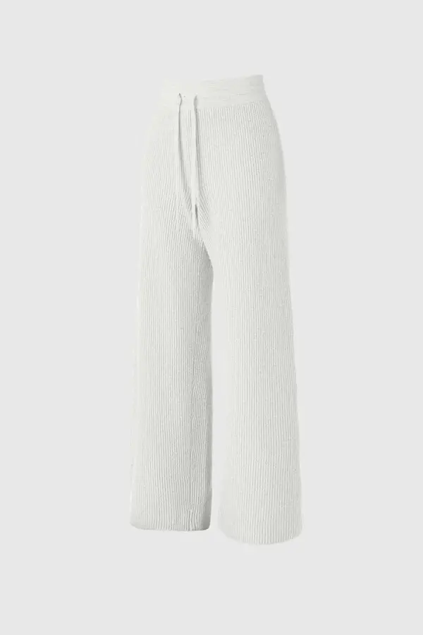 Mackage Tove-z Relaxed Wool Knit Pants - Cream