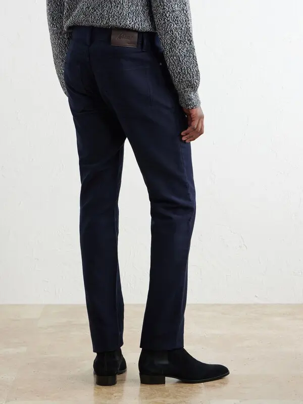 Brioni Straight-leg Cotton-moleskin Trousers