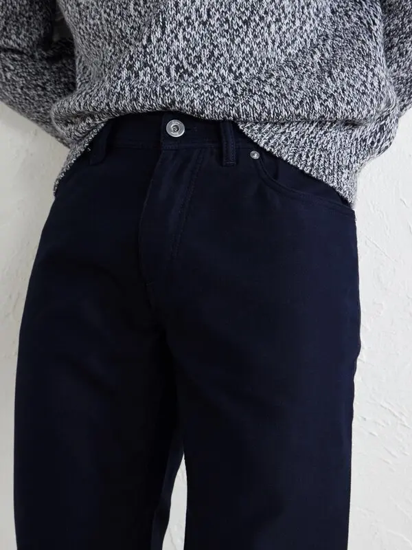 Brioni Straight-leg Cotton-moleskin Trousers