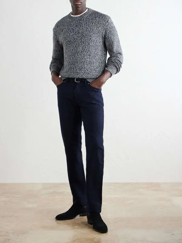 Brioni Straight-leg Cotton-moleskin Trousers