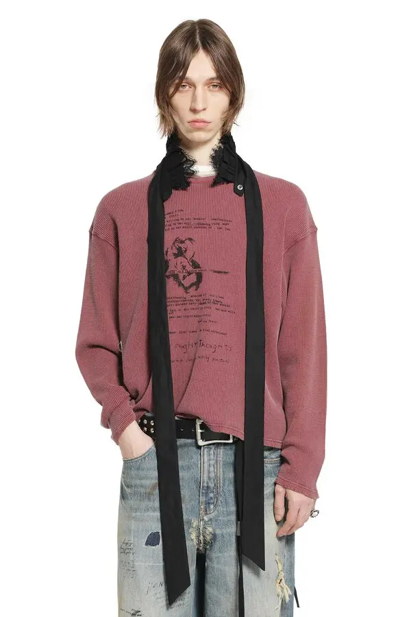 ANN DEMEULEMEESTER Emil Dear Diary Long Sleeve T-shirt - Red