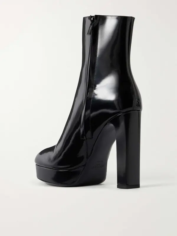 JIMMY CHOO Marine 120 Patent-leather Ankle Boots