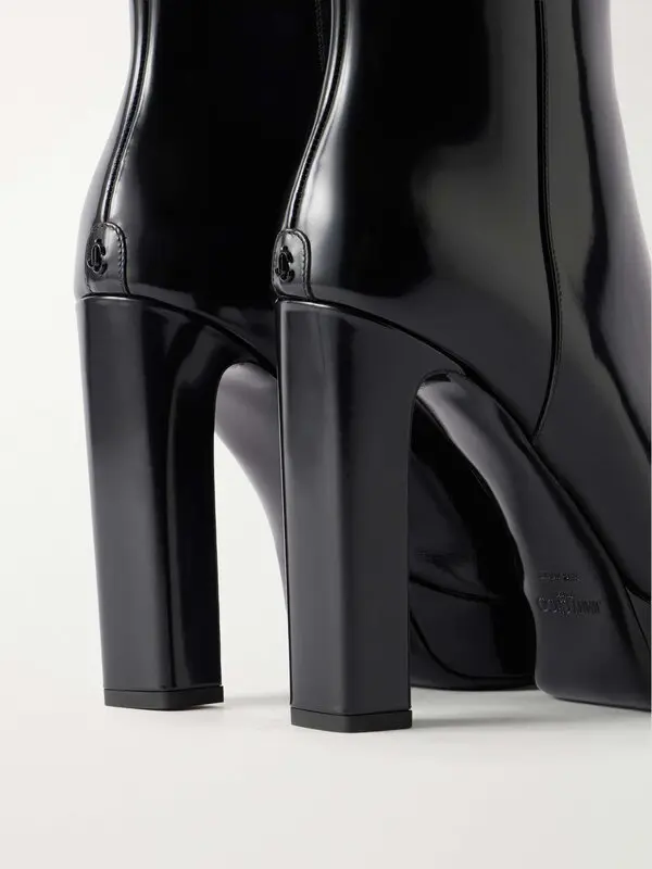 JIMMY CHOO Marine 120 Patent-leather Ankle Boots