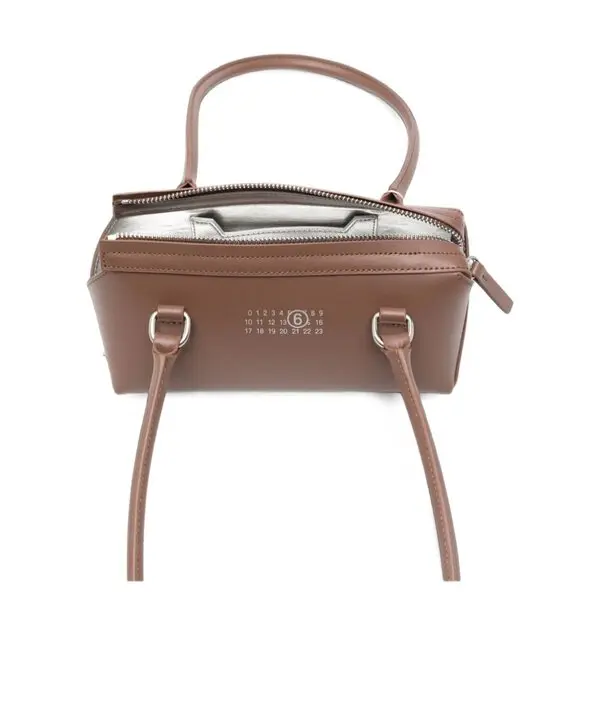 MAISON MARGIELA Mini Bauletto Logo-print Leather Shoulder Bag - Petrol