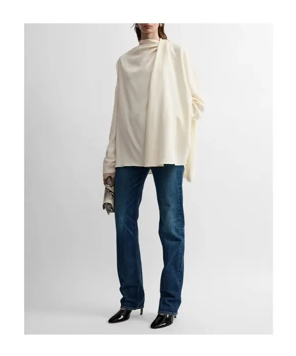 TOTEME Asymmetric Draped Cady Blouse