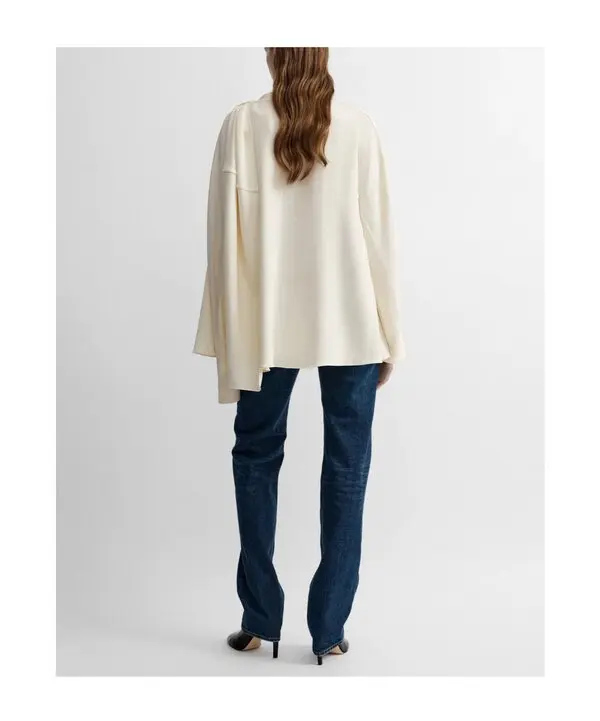 TOTEME Asymmetric Draped Cady Blouse