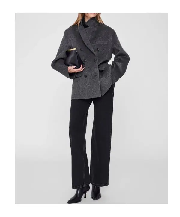 ANINE BING Sali Tailored Coat - Dark Grey