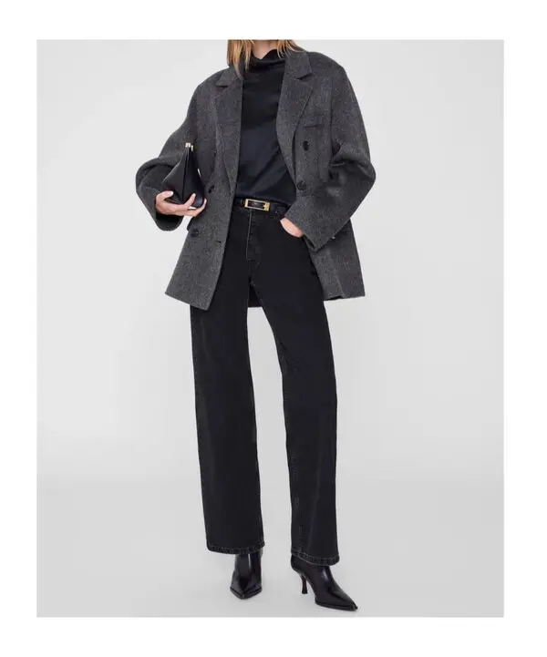 ANINE BING Sali Tailored Coat - Dark Grey