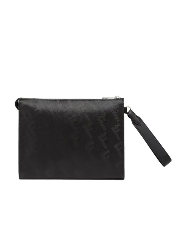 Fendi Shadow Diagonal Zipped Clutch Bag