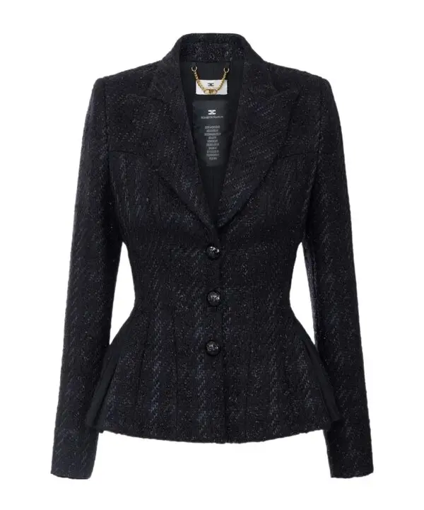 Elisabetta Franchi Long-sleeve Tweed Blazer