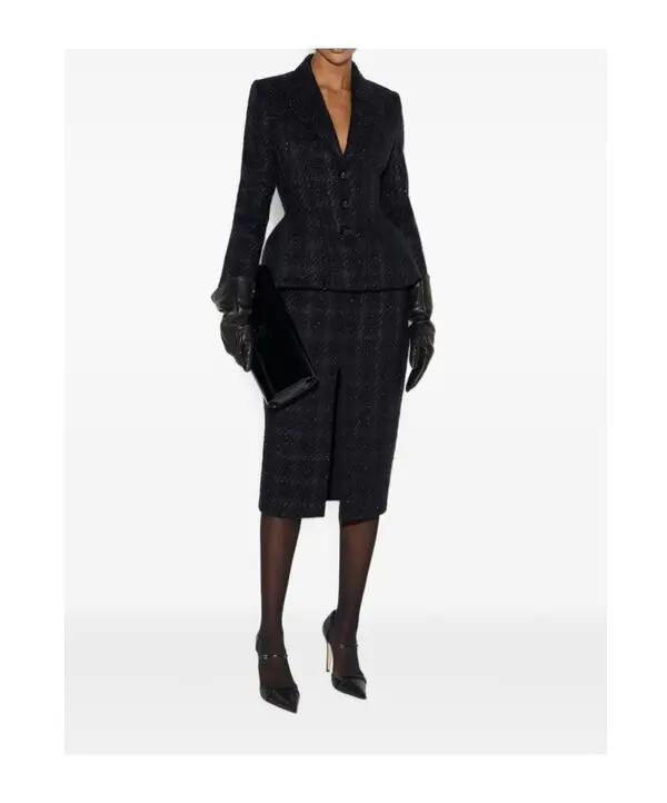 Elisabetta Franchi Long-sleeve Tweed Blazer