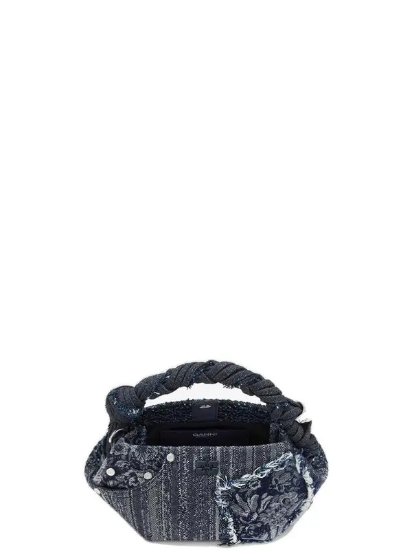 GANNI Mini Bou Bag In Denim - Black