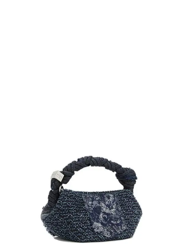 GANNI Mini Bou Bag In Denim - Black