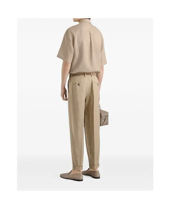 Dolce & Gabbana Portofino Shirt In Linen - Beige